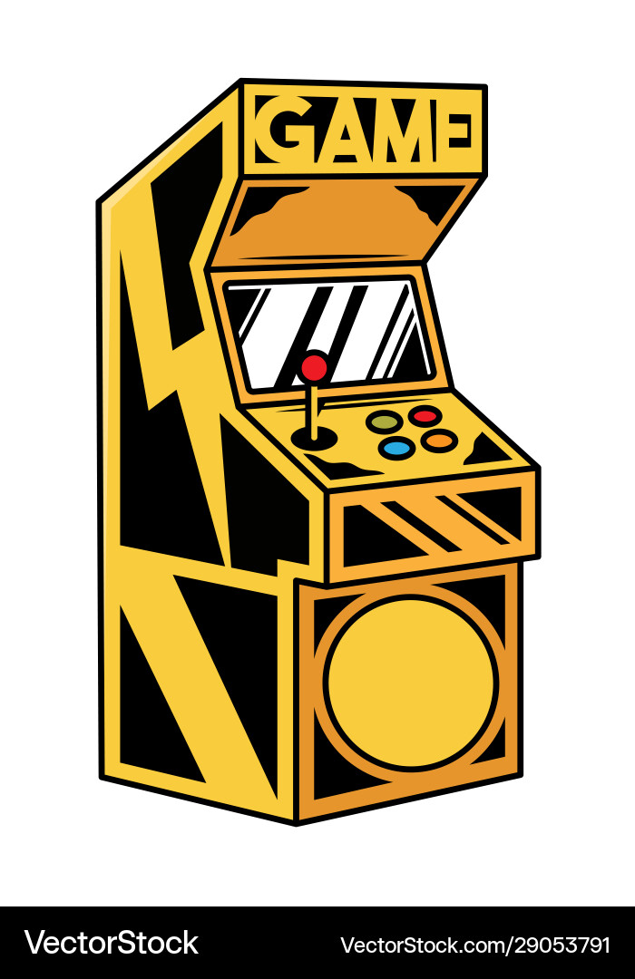 Old classic game machine for play retro video Vector Image