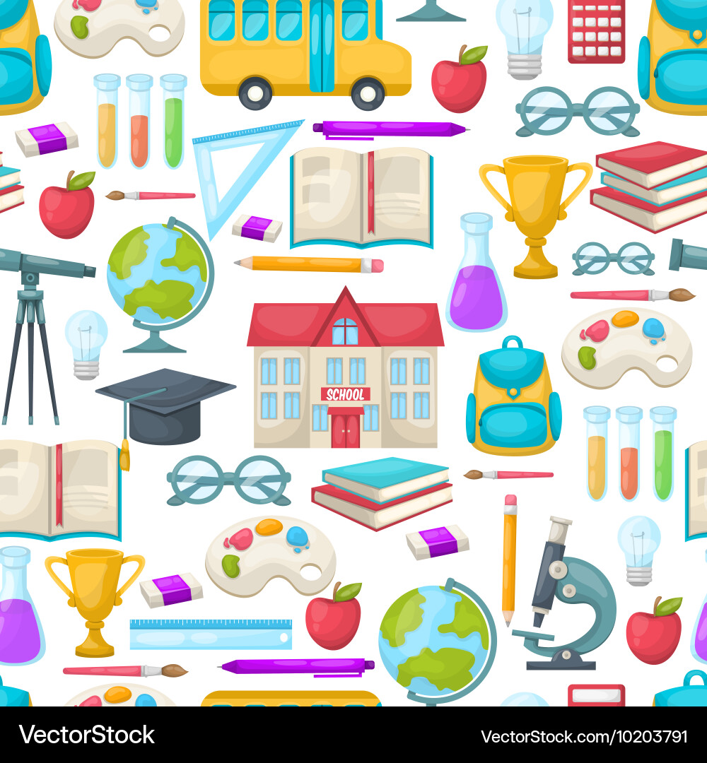 Schul Hintergrund Muster Lizenzfreies Vektorbild