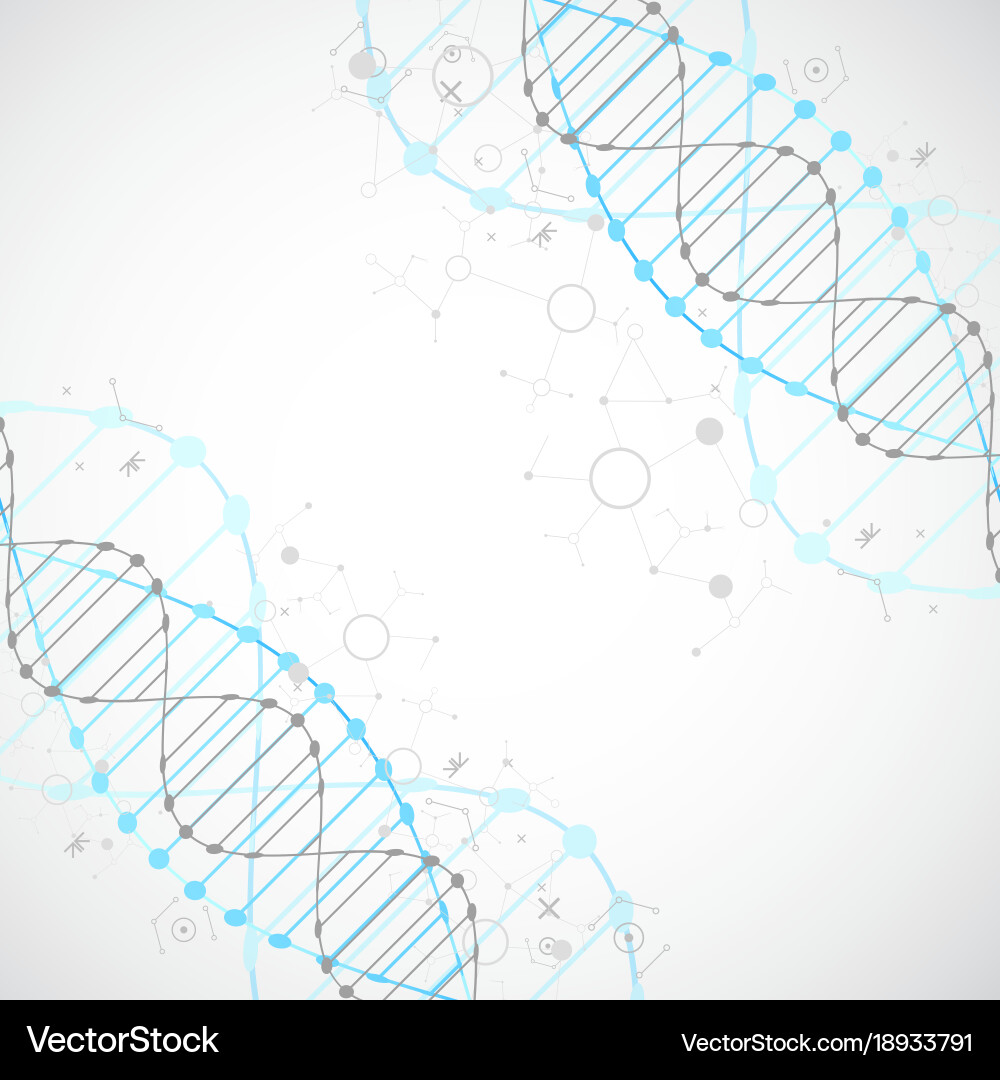 Science template blue wallpaper or banner Vector Image