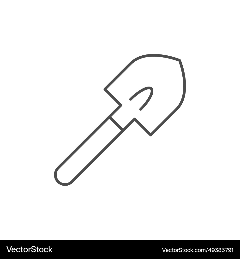 Spade or shovel line icon Royalty Free Vector Image