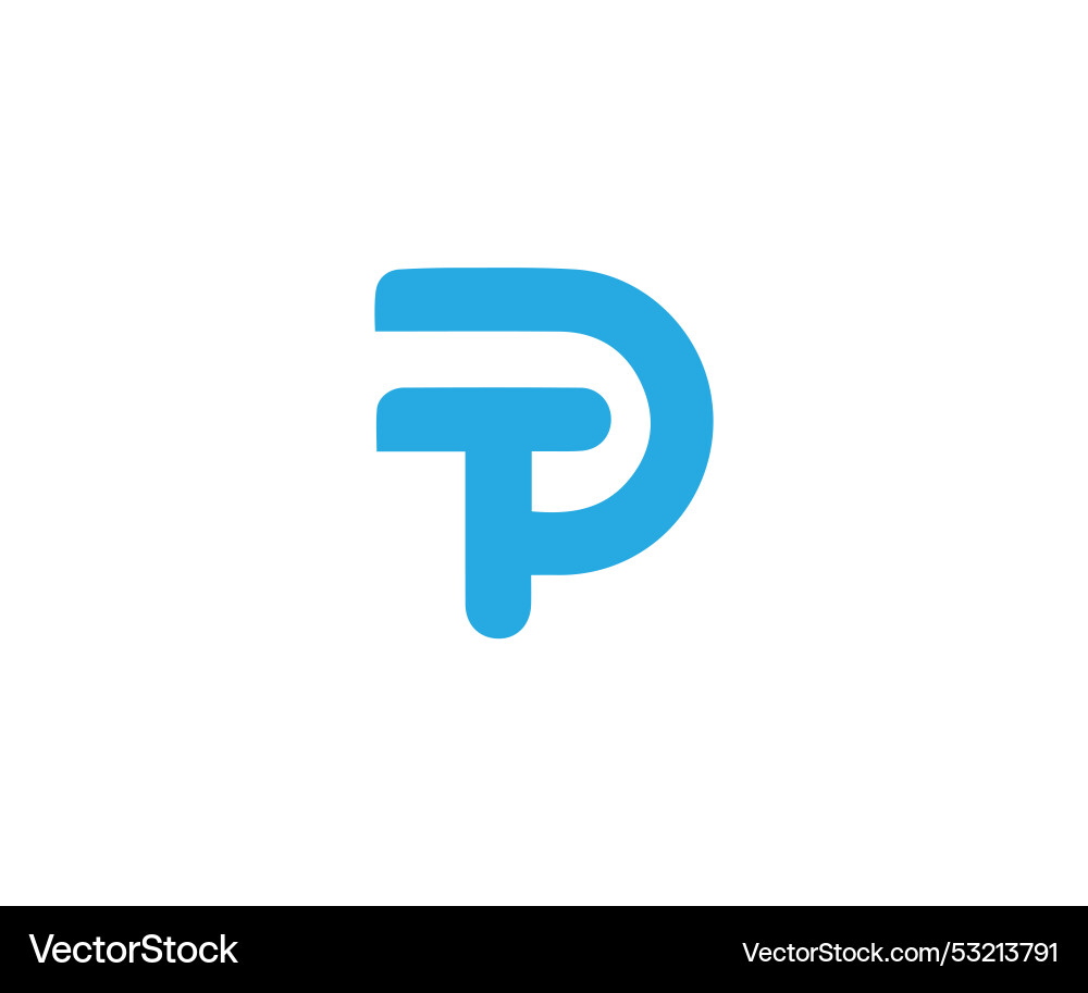 Tp initial logo for financial companies Royalty Free Vector