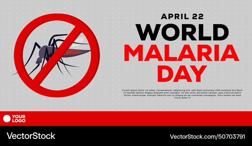 World malaria day horizontal banner design Vector Image