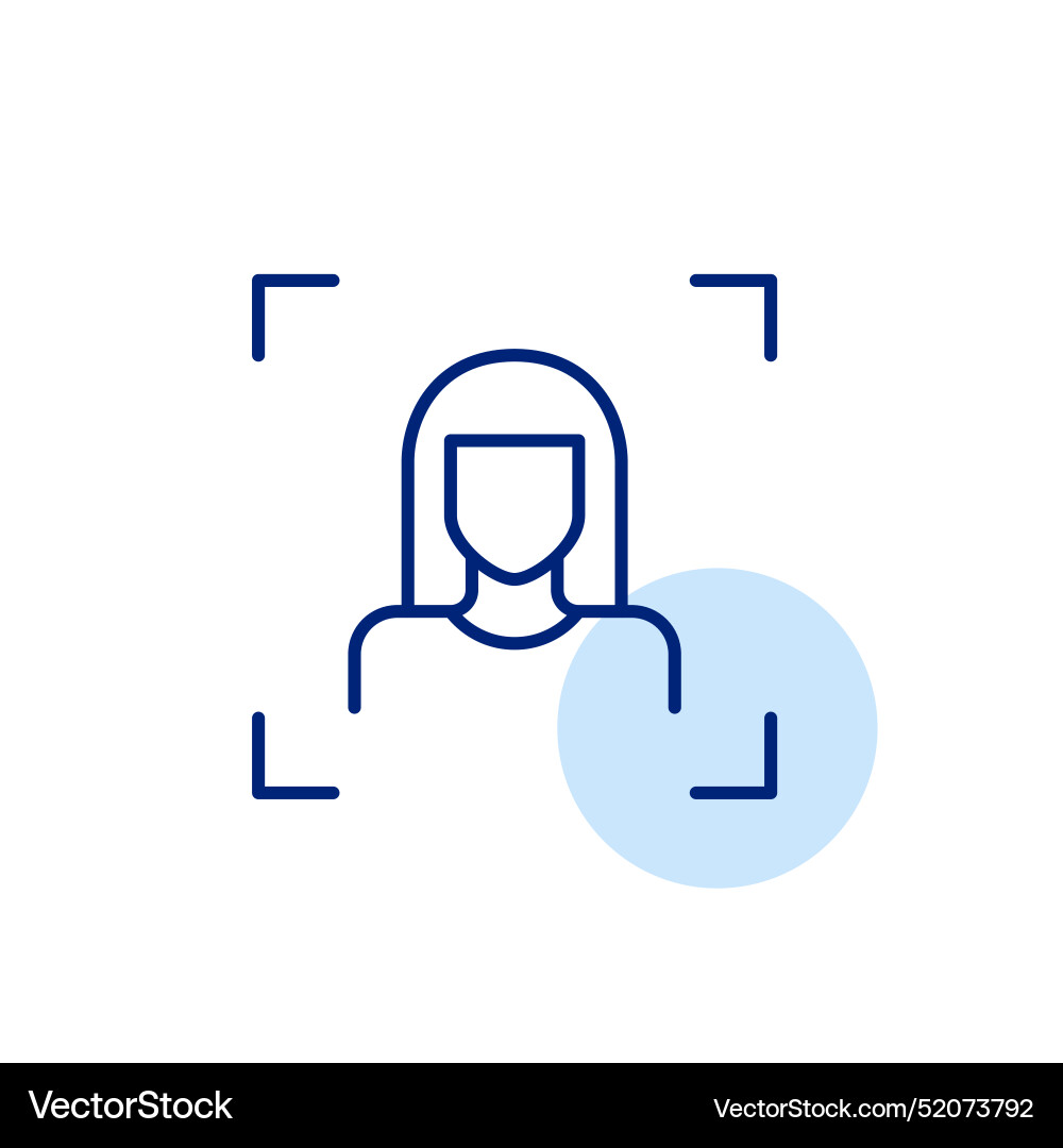 Biometric access facial recognition technology Vector Image