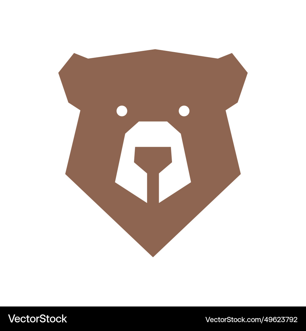 Brown bear logo design image Royalty Free Vector Image