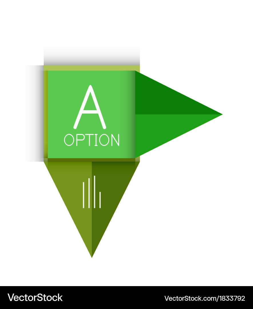 Color paper arrow design template Royalty Free Vector Image