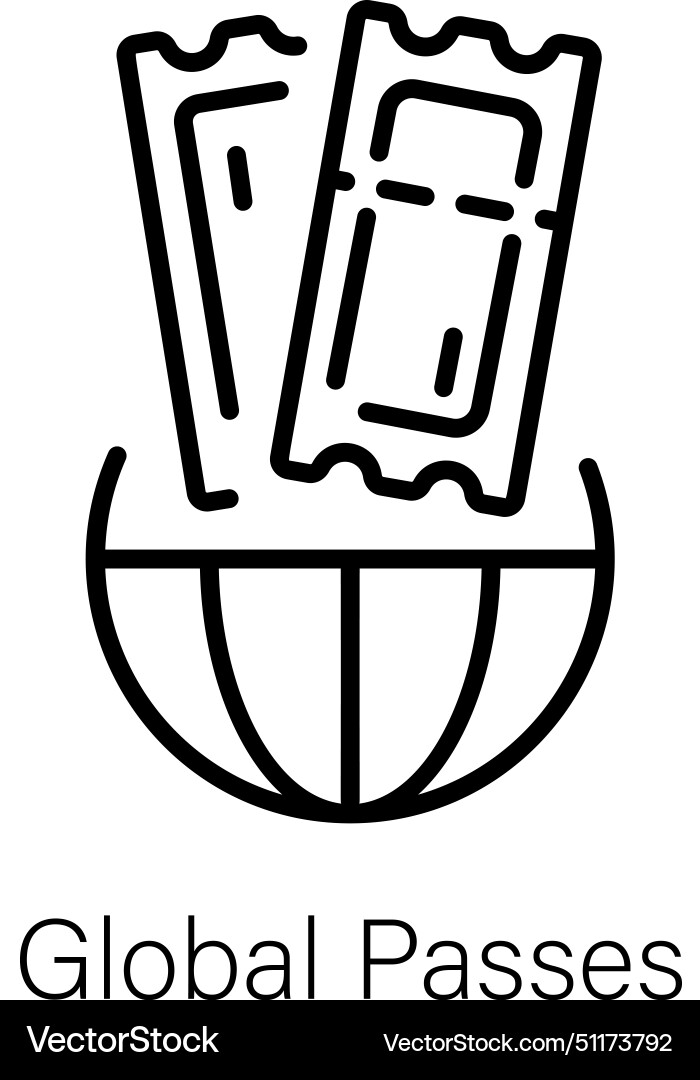 Global passes Royalty Free Vector Image - VectorStock