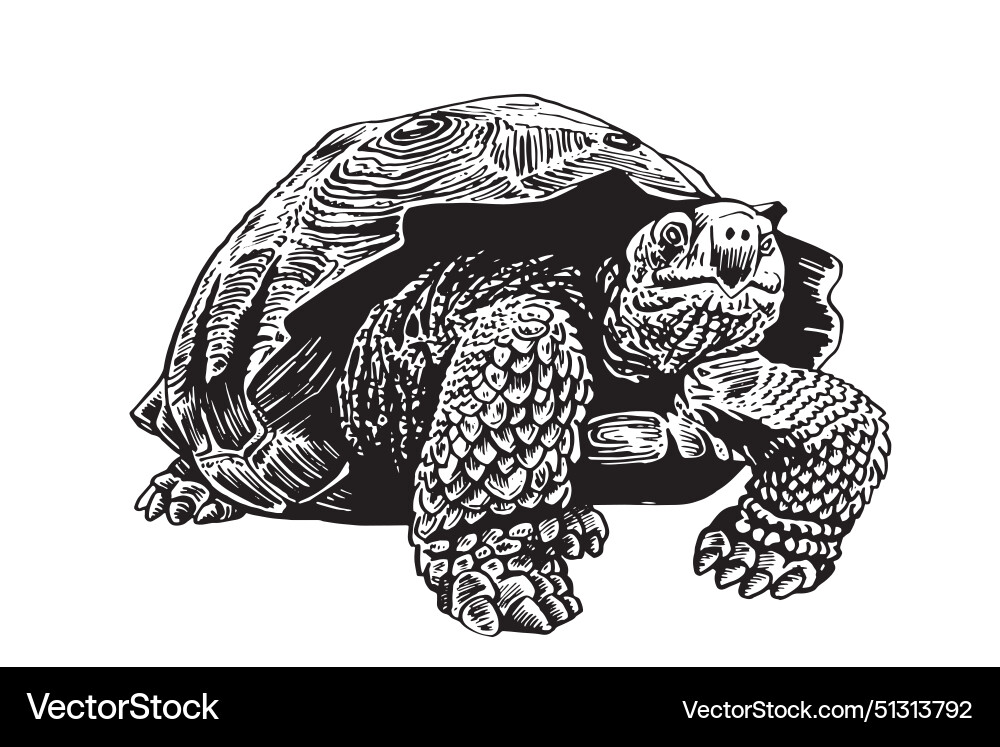 Graphical galapagos giant tortoise isolated Vector Image