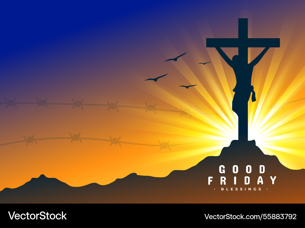 Holy week good friday wishes background Royalty Free Vector