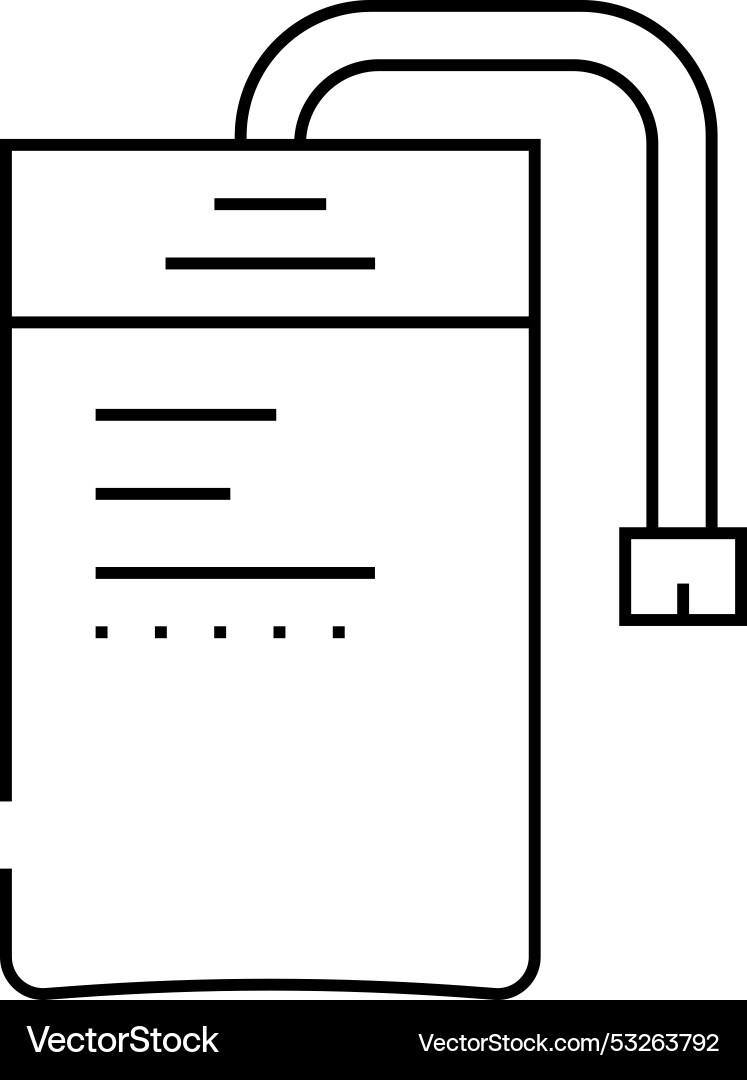 Lithium ion battery line icon Royalty Free Vector Image