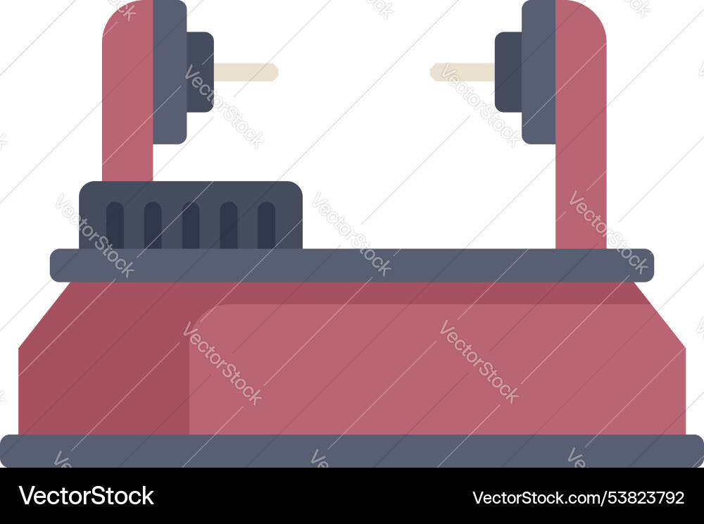 Metalworking machine standing on factory floor Vector Image