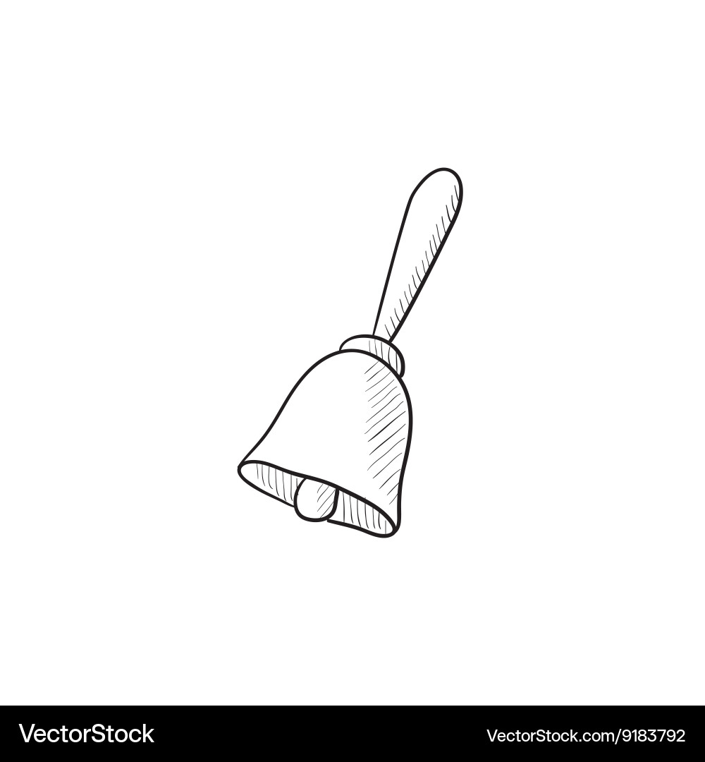 School bell sketch icon Royalty Free Vector Image