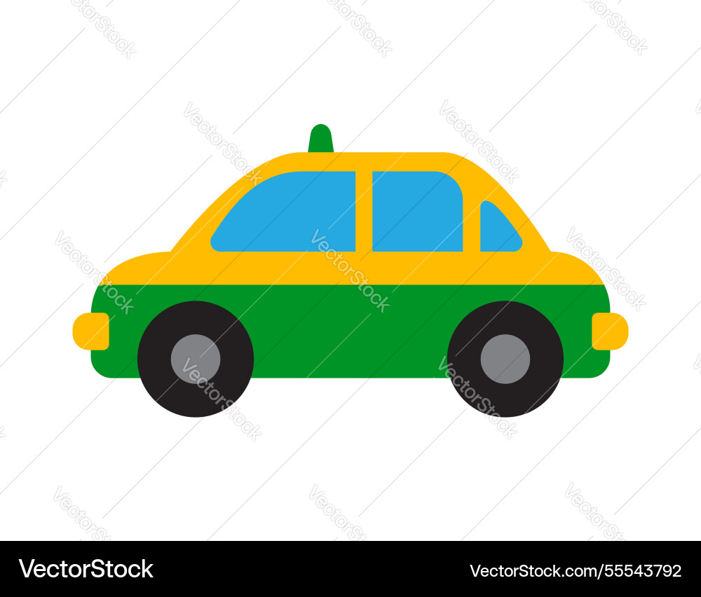 Taxi for coloring book template kid Royalty Free Vector