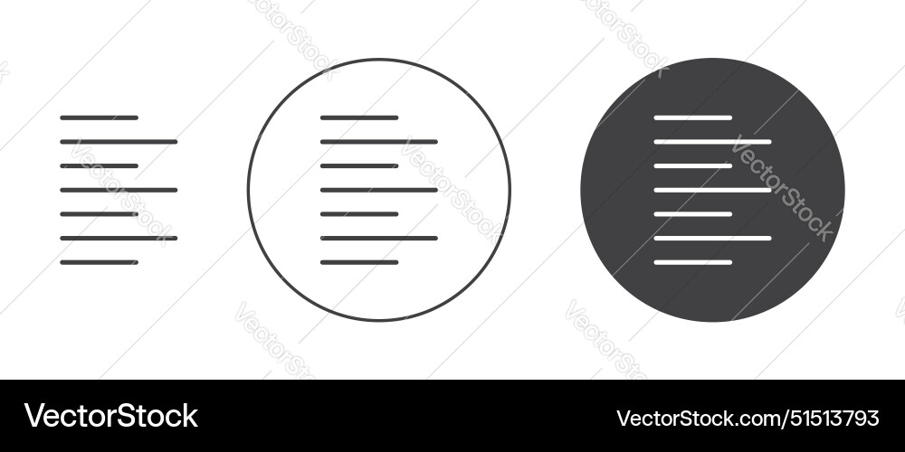 Align left icon Royalty Free Vector Image - VectorStock