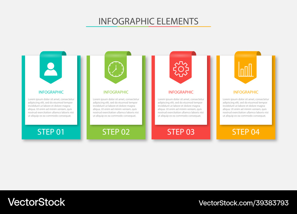 Business Infographic Template - 4 Options Vector Image