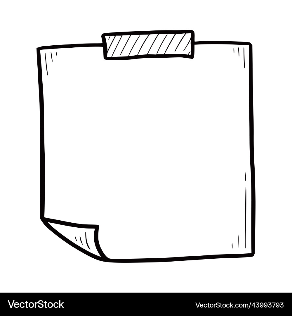 Hand Drawn Paper Frame Doodle Royalty Free Vector Image