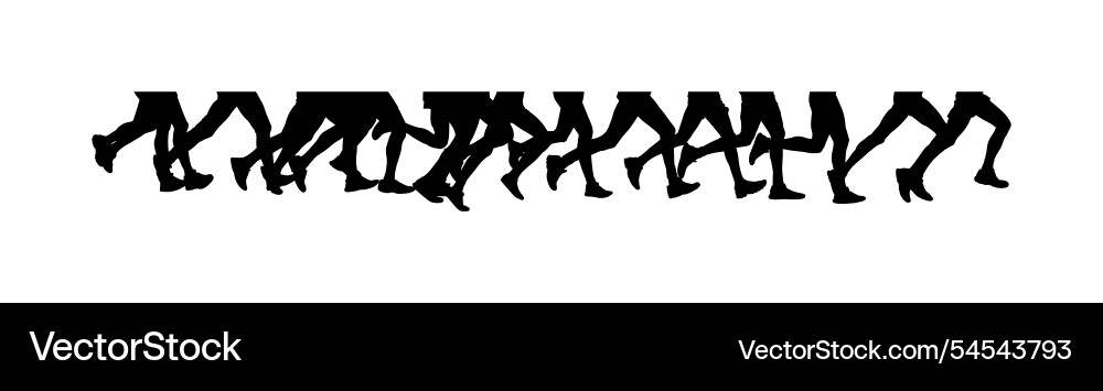 Marathon racers running silhouette people Vector Image