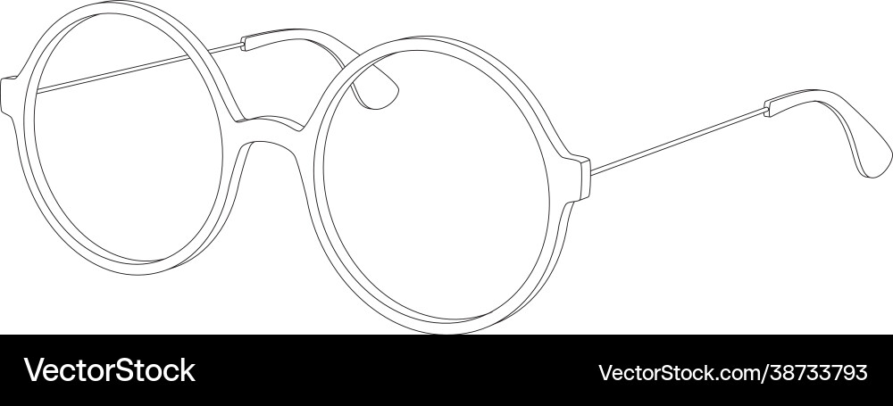 Round Glasses - Simple Spectacle Royalty Free Vector Image