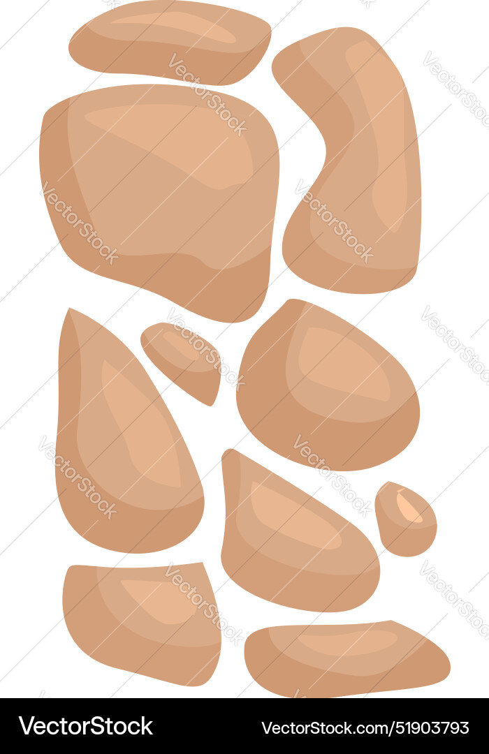 Seamless pattern of beige stones forming Vector Image