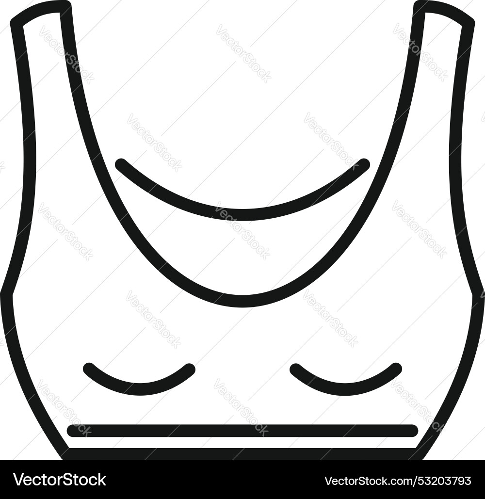 Simple sports bra icon representing active Vector Image