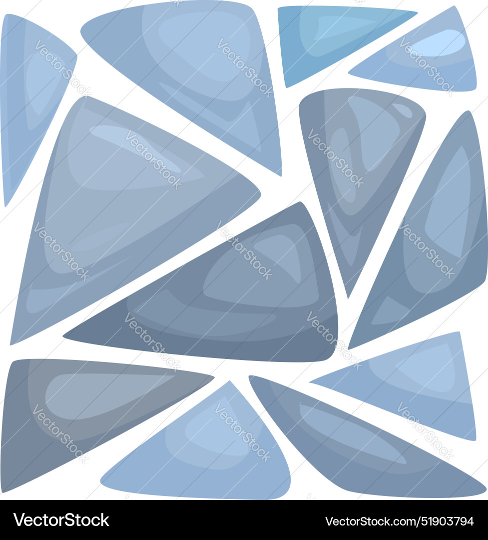 Abstract background with smooth blue shapes Vector Image