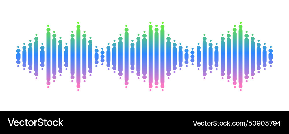 Abstract symbol representing sound wave Royalty Free Vector