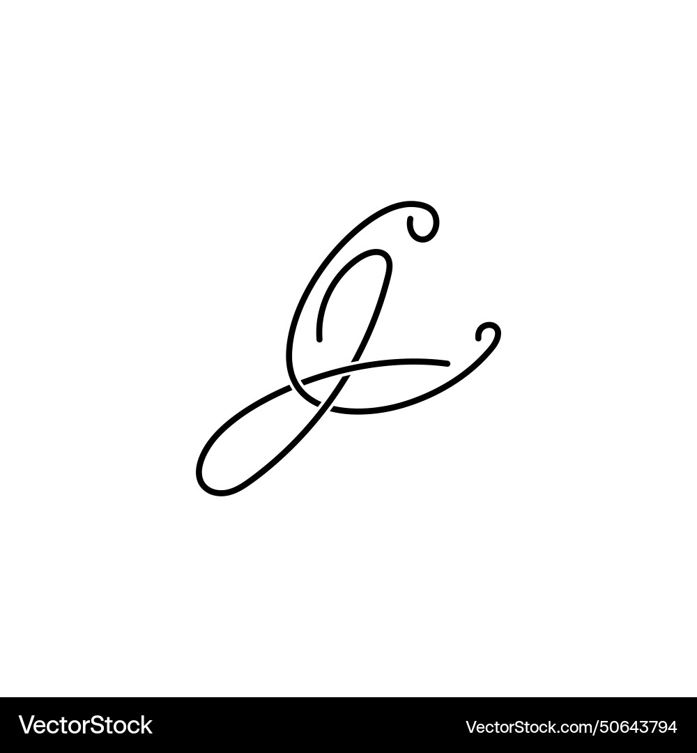 Alphabet initials logo cj jc c and j Royalty Free Vector