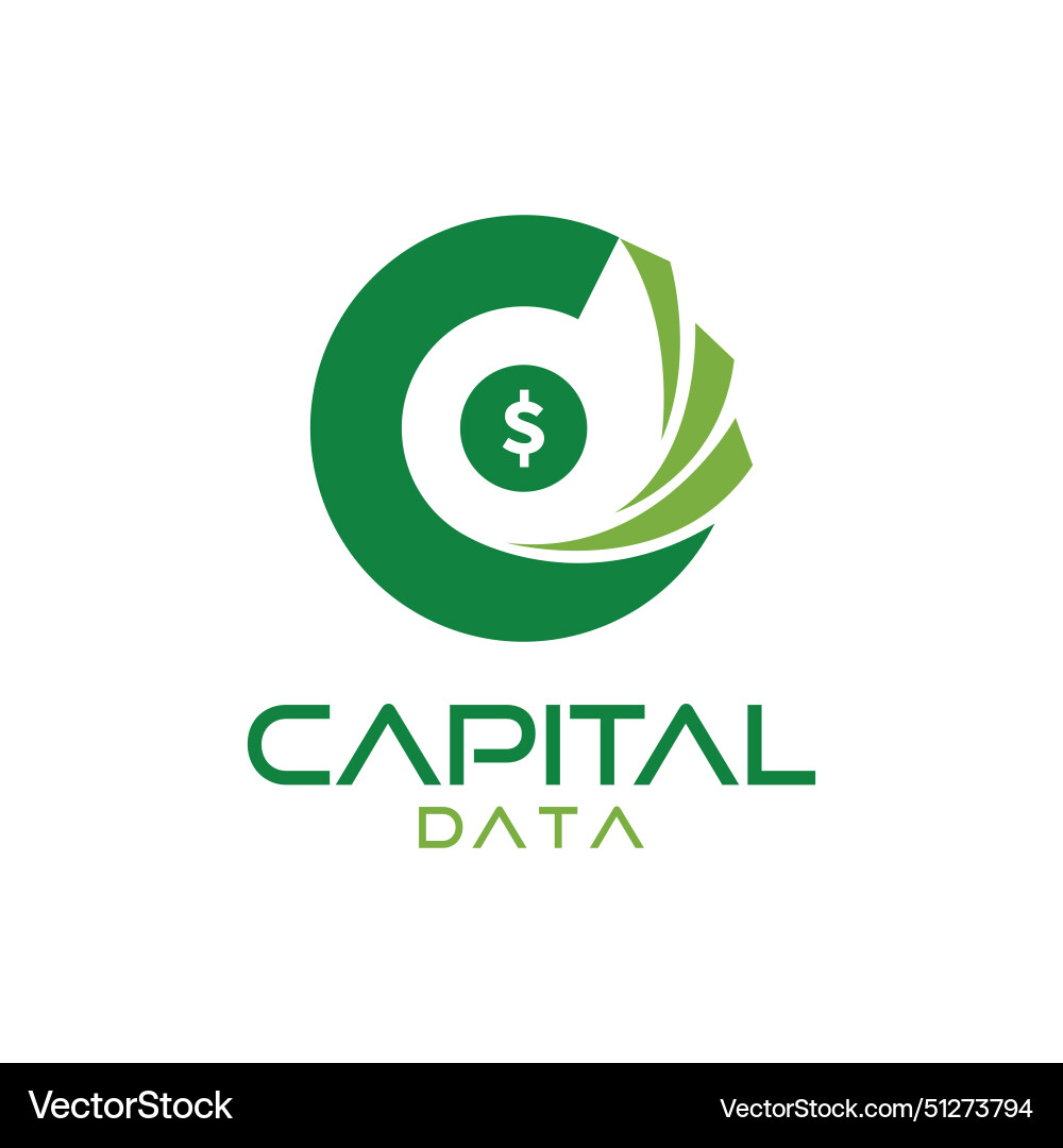 Capital data logo design template Royalty Free Vector Image