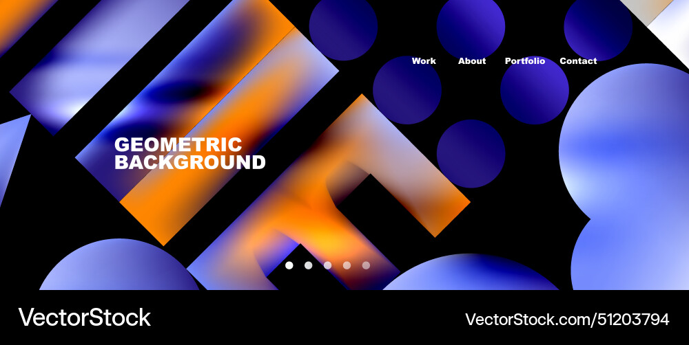 Colorful geometric pattern with blue and orange Vector Image