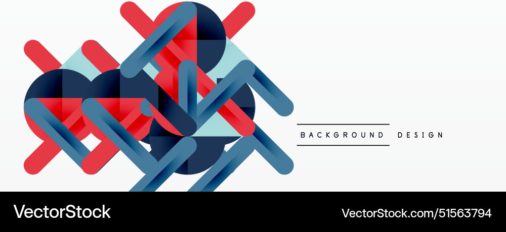 Colorful lines with shadows geometric background Vector Image