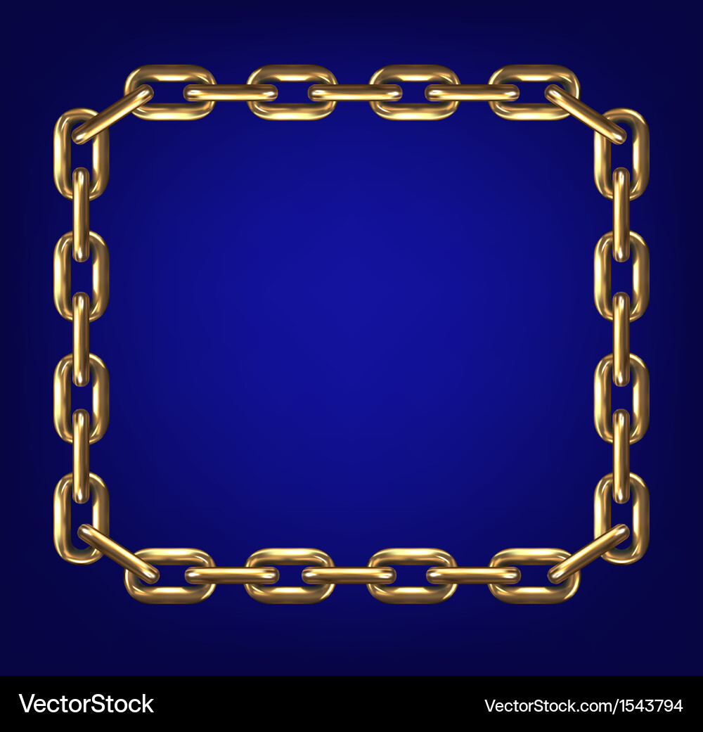 Gold chain Royalty Free Vector Image - VectorStock
