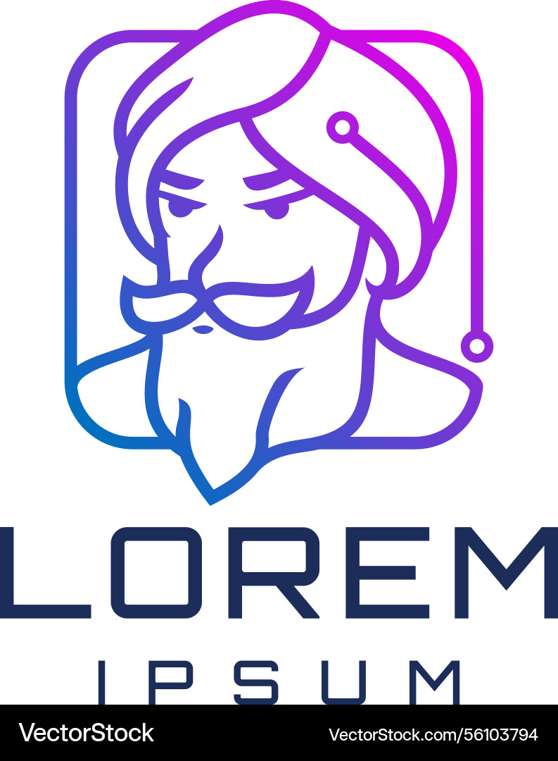 Modern simple digital guru logo template Vector Image