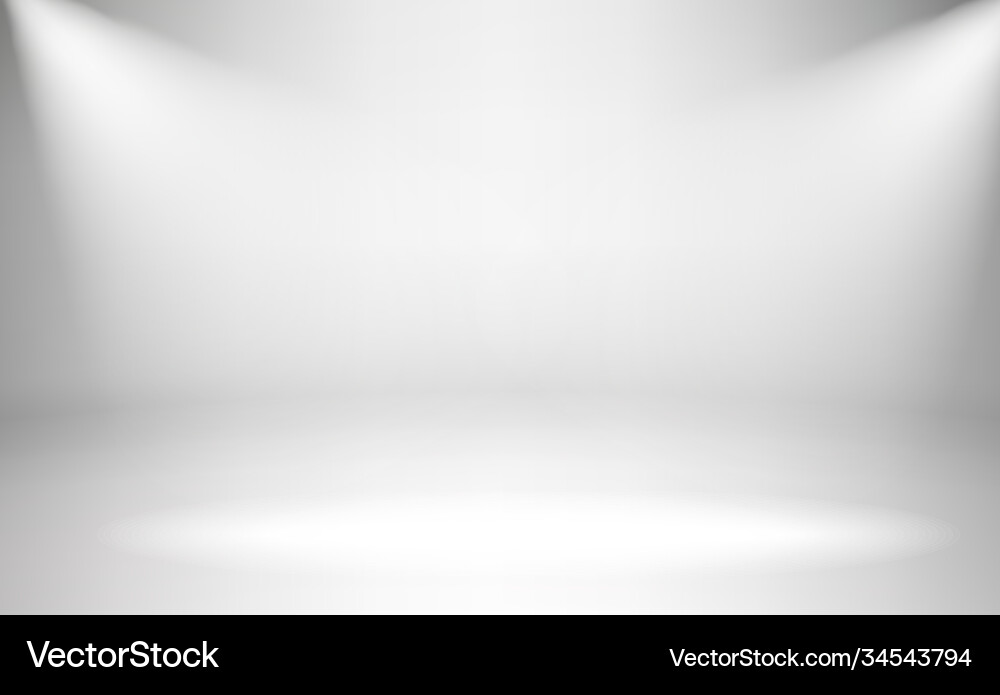 Panoramic White Studio Backdrop Royalty Free Vector Image