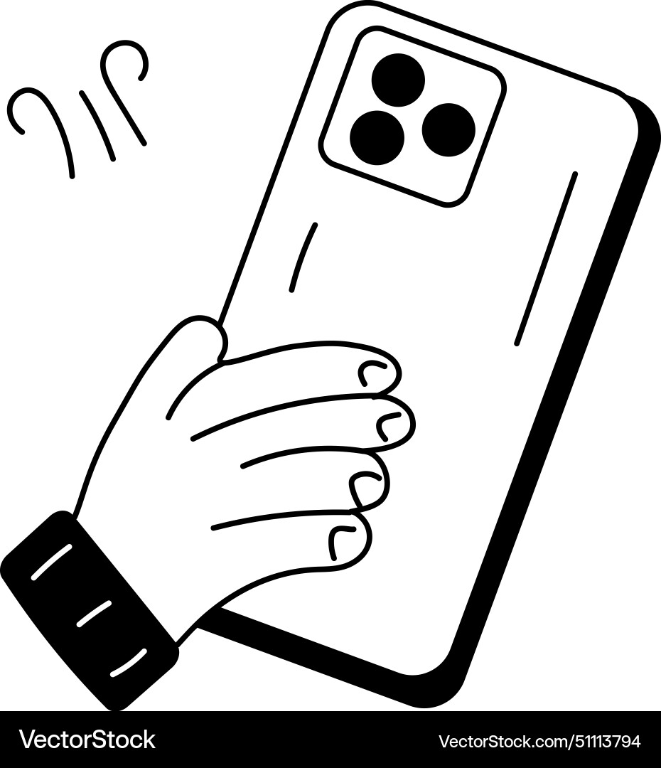 Phone backside Royalty Free Vector Image - VectorStock