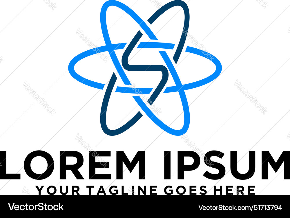 Science lab letter s logo Royalty Free Vector Image