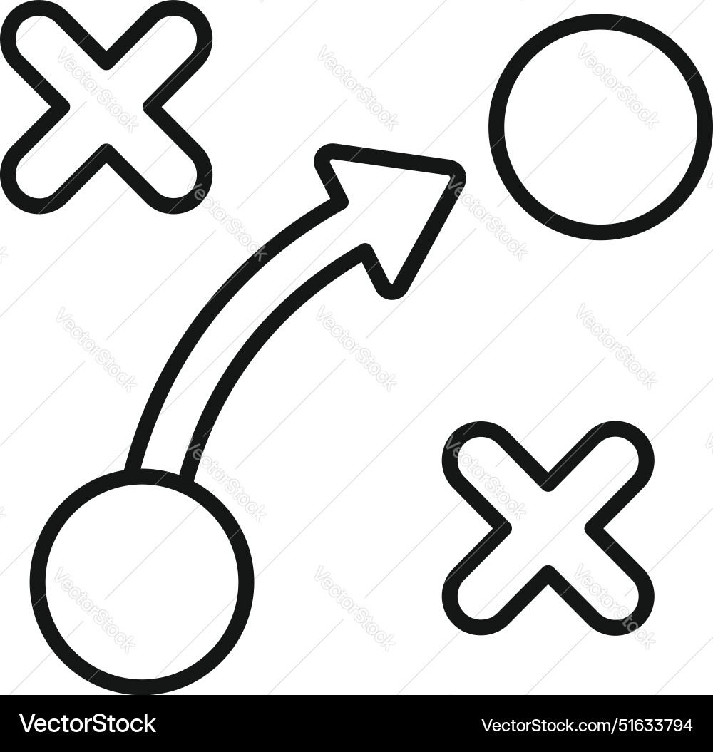 Strategy planning showing business tactics Vector Image