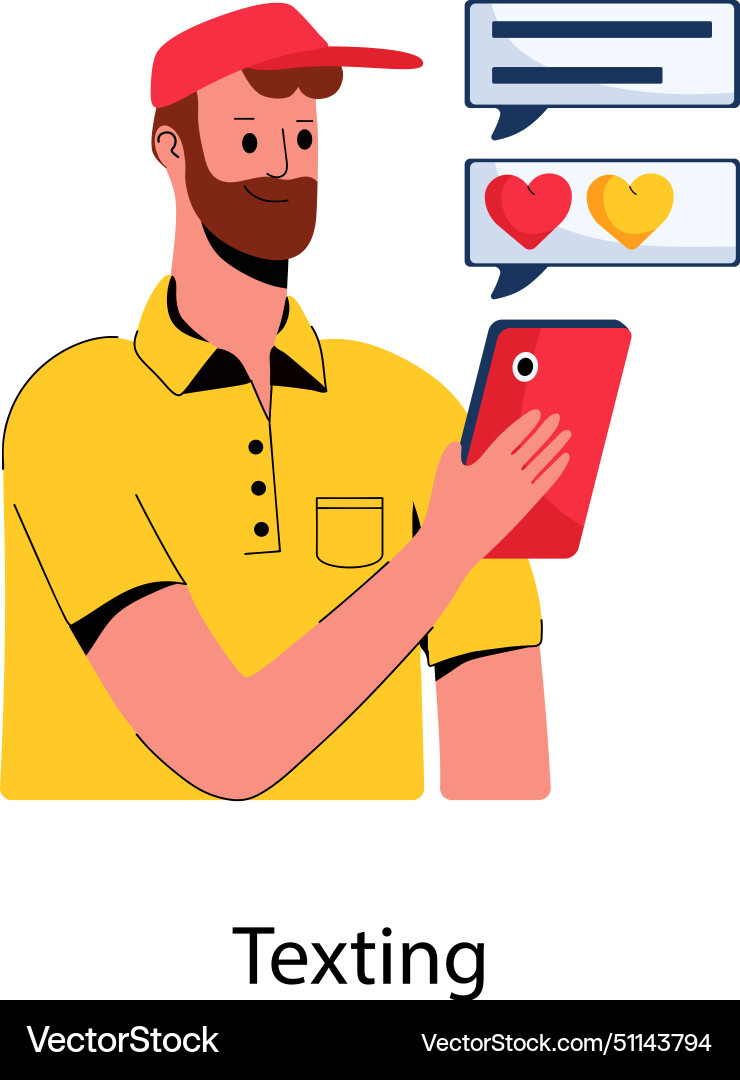 Texting Royalty Free Vector Image - VectorStock