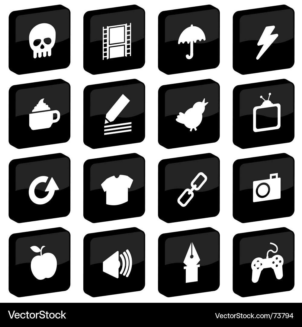 Tile icons Royalty Free Vector Image - VectorStock