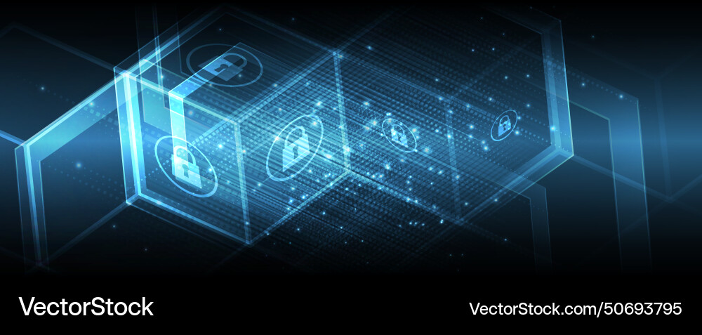 Cyber security and information or network Vector Image