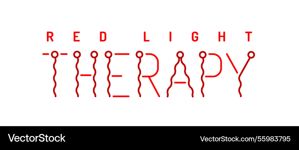 Red light therapy logo photobiomodulation sign Vector Image
