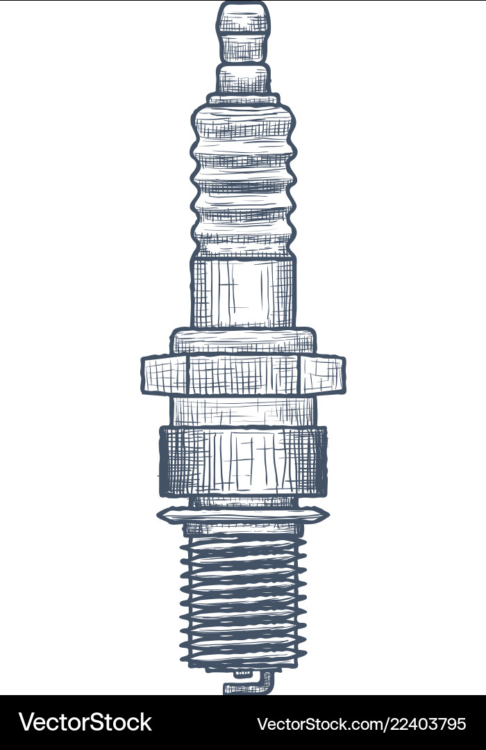Spark plug logo design template autoparts Vector Image