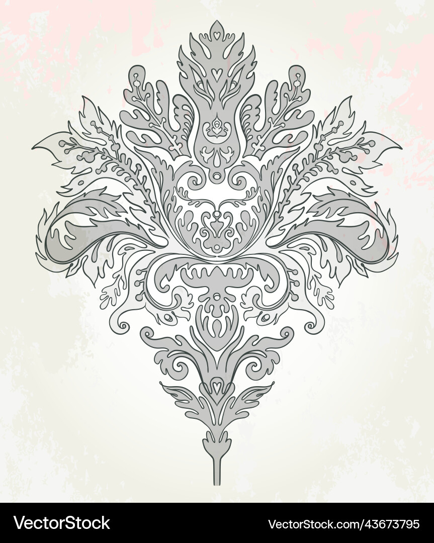 Vintage ornate element in baroque style seamless Vector Image