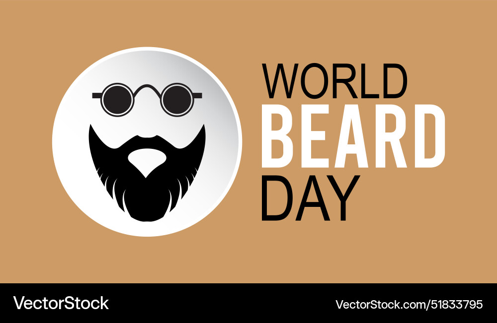 World beard day Royalty Free Vector Image - VectorStock