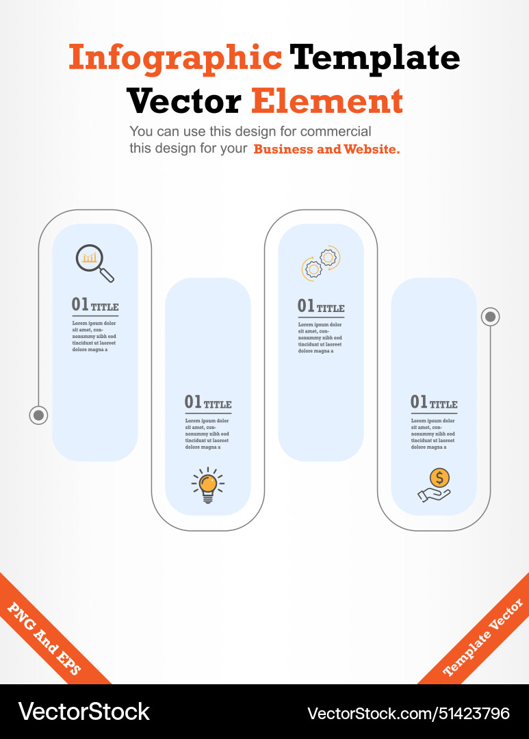 4-layer infographic template design Royalty Free Vector