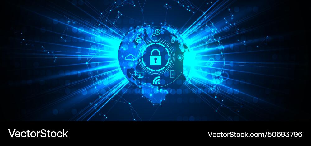 Cyber security and information or network Vector Image