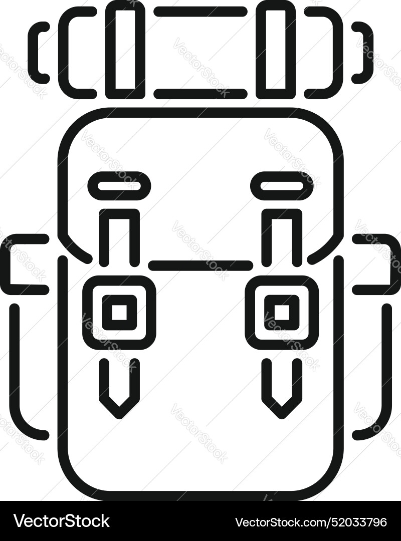 Hiking backpack icon showing outdoor adventure Vector Image
