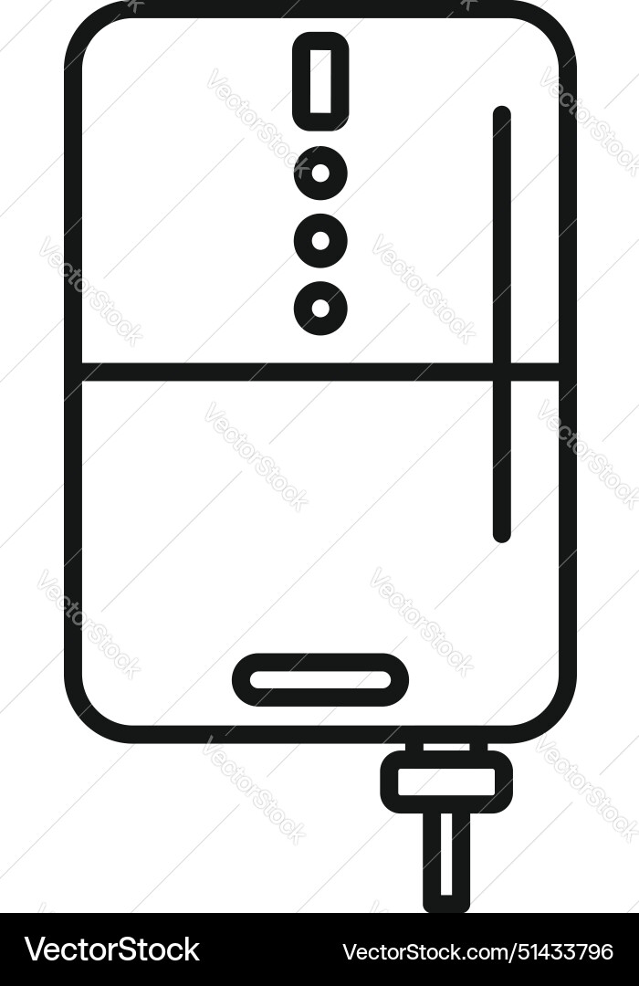 Modern electric water heater line icon Royalty Free Vector