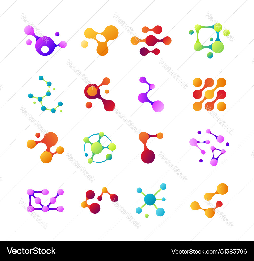 Molecule connection model Royalty Free Vector Image
