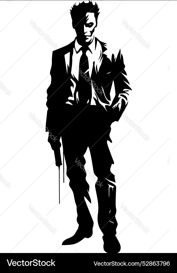 Morbid machination psycho killer emblem dark Vector Image