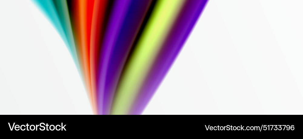 Rainbow color silk blurred wavy line background Vector Image