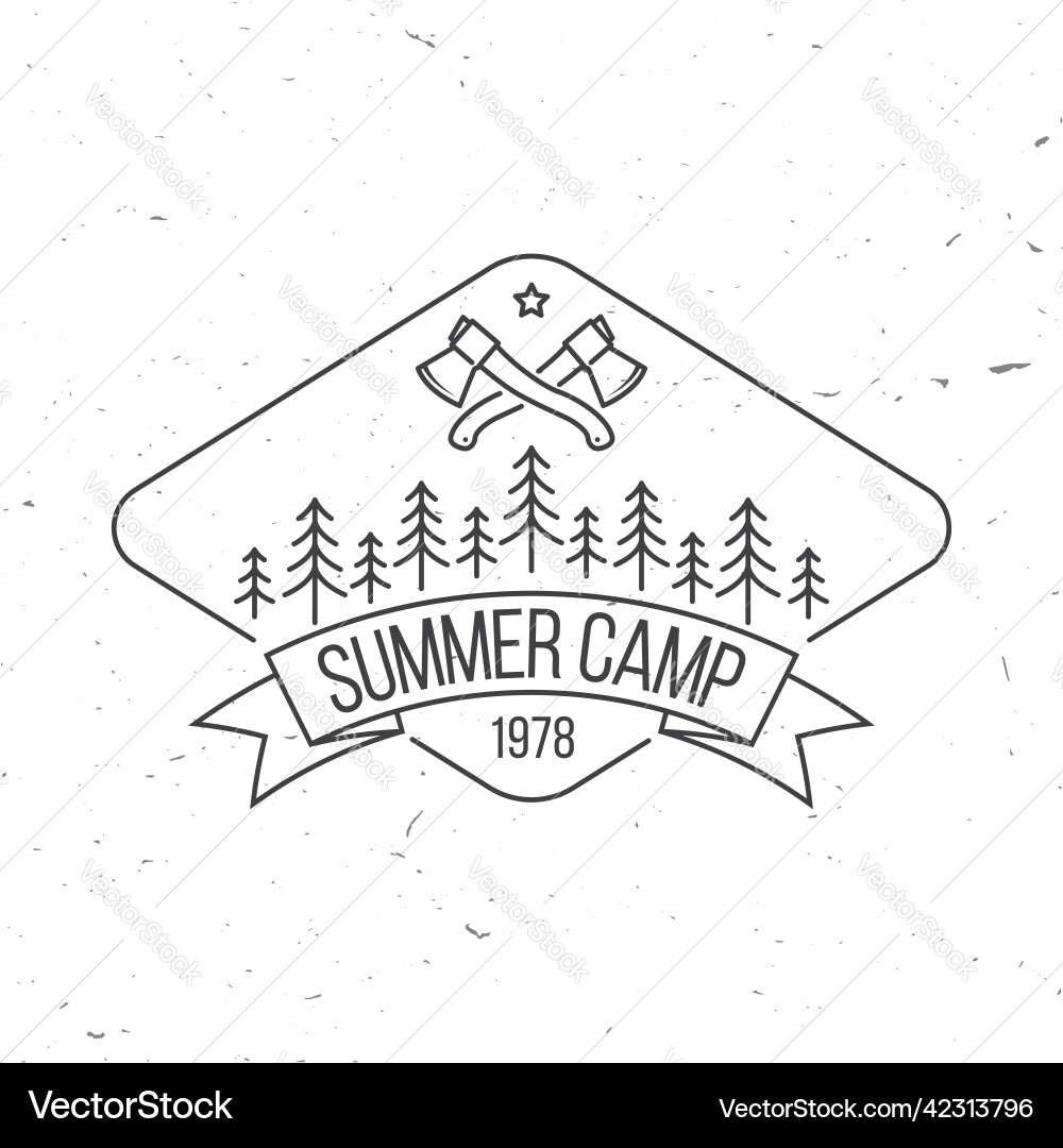 Summer camp concept Royalty Free Vector Image - VectorStock
